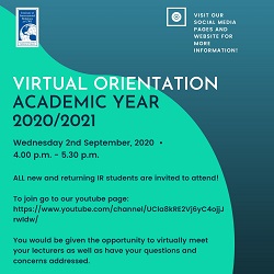 Virtual Orientation 2020 Institute Of International Relations